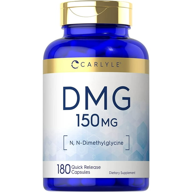 DMG Supplement | 150mg 180 Capsules | N-Dimethylglycine | by Carlyle ...
