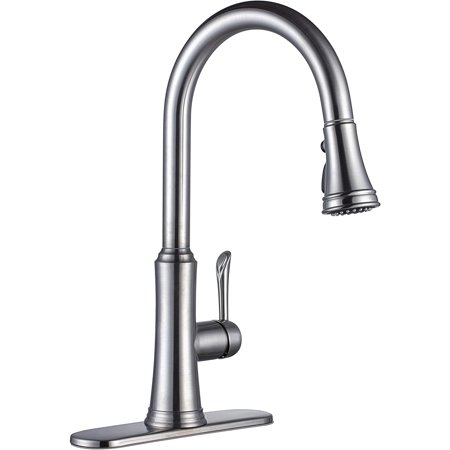 Kitchen Faucet for Kitchen Sink with Pull Down Out sprayer Lead-free ...