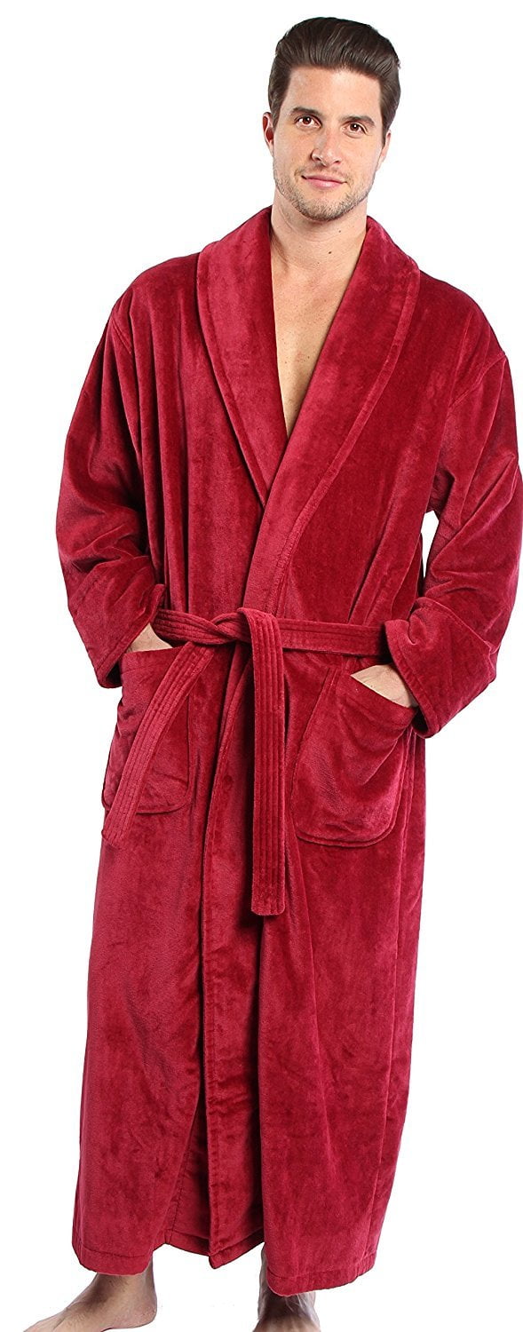 TurkishTowels Parador Terry Velour Bathrobe, 100% Combed Pure Cotton ...