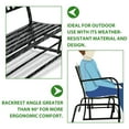 Weather Resistant Patio Glider Bench, Garden Metal Bench for Outdoor ...
