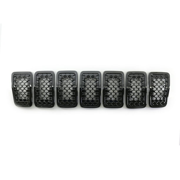 Amdohai Upgrated Grill Inserts Front Grille Inserts Bright Black ...