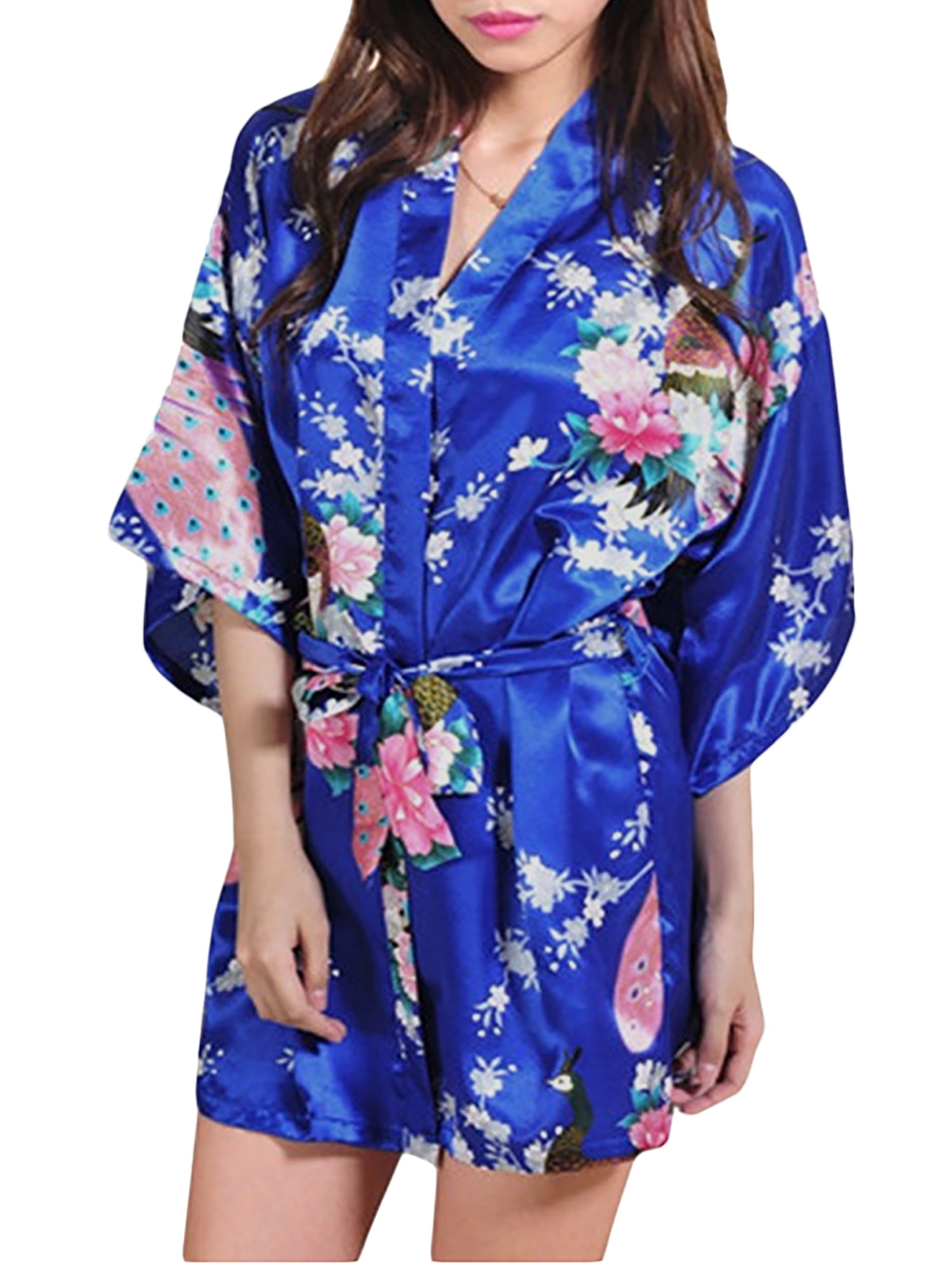 Womens Short Floral Silk Kimono Robes Sizes 2 To 18 Bride And Bridesmaid Robes Set