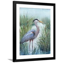 Art.com Marsh Heron I Art Print by Tim O'toole, Black Frame Wall Art ...