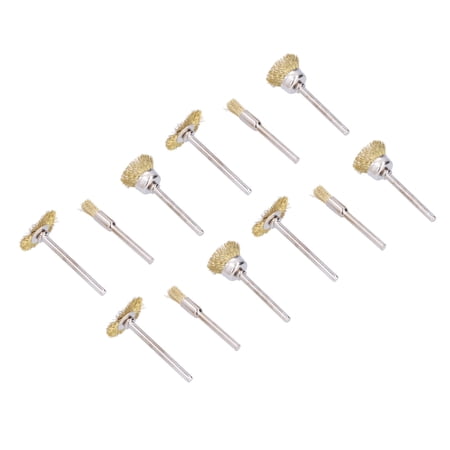Brass Wire Wheel, Drill Attachment 3 Sizes Deburring Metal Grinding ...