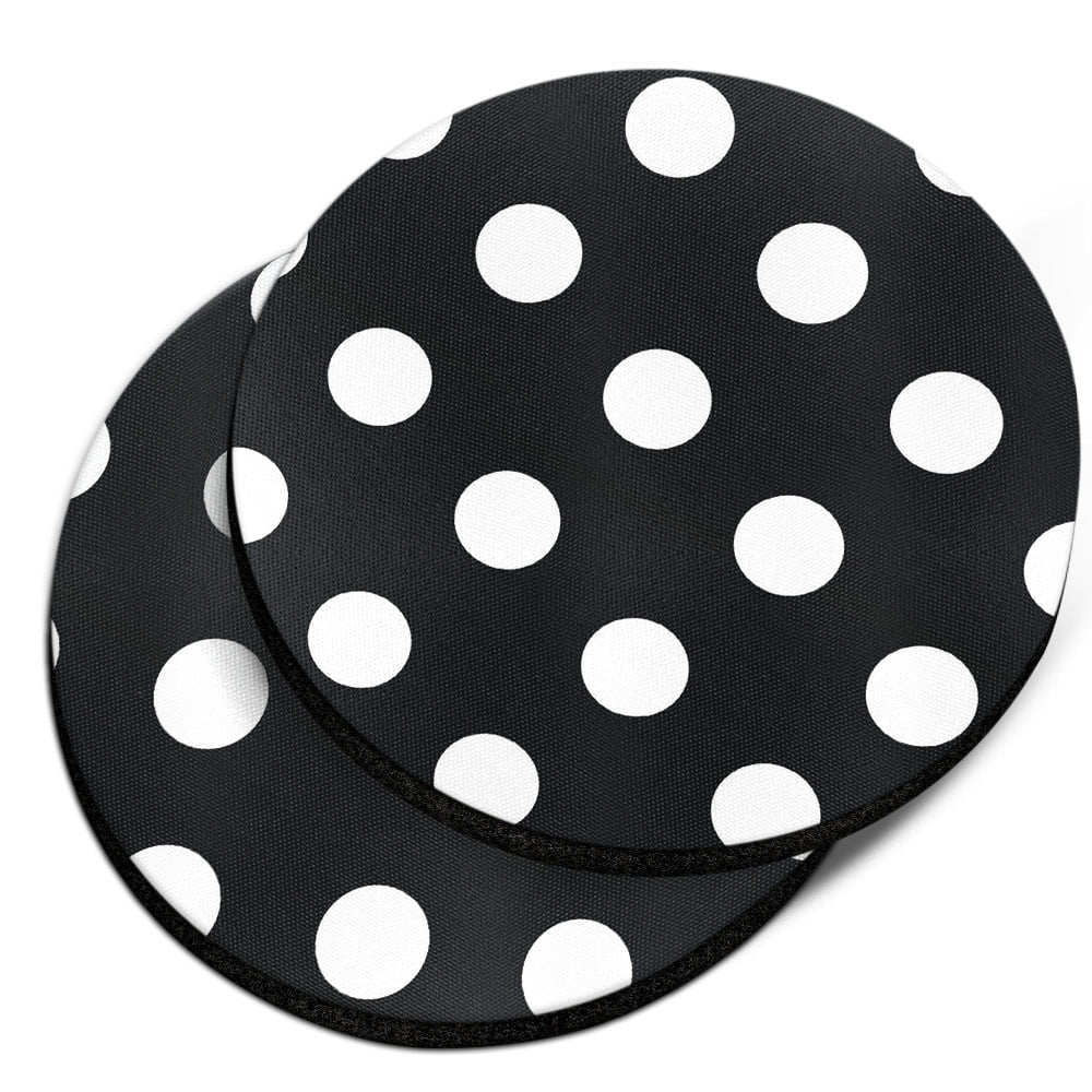 WIRESTER Round Neoprene Car Coaster for Drinks, Set of 2pcs, Black ...
