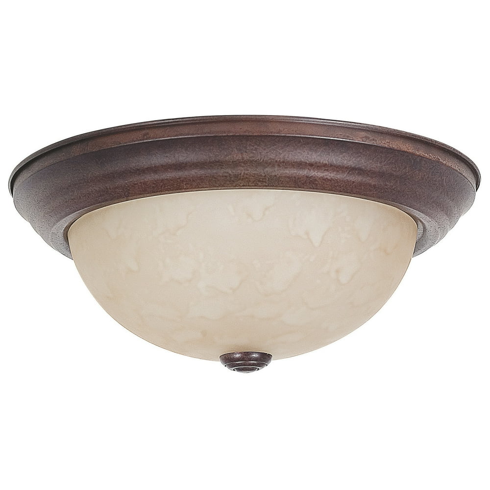 Luminance Sunset Lighting F7634-62 Three Light Flush Mount - Faux ...