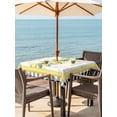 54x54 Square Tablecloth, Yellow Lemon Outdoor Tablecloth with Umbrella ...