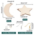DIY Moon Star Dangle Earring Making Kit Including Brass Earring Hooks ...
