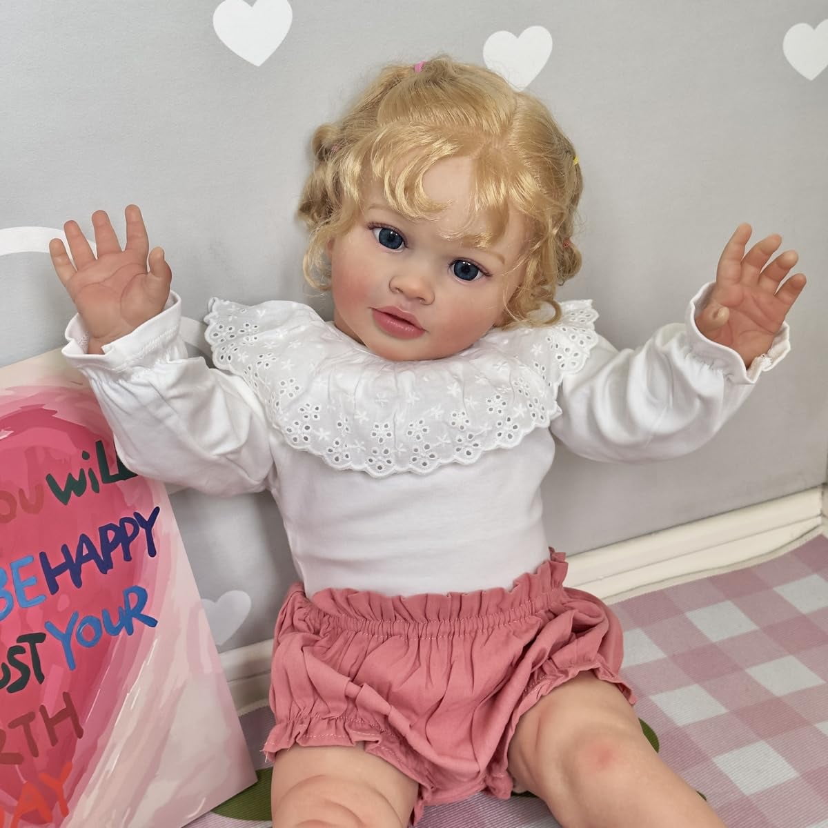 KOKOMANDY 26 inch Reborn Baby Dolls Toddler Girl Doll That Look Real Life Soft Silicona Weighted Body Blonde Curly Hair Cute Newborn Toddler Kids Toys Age 8 10 Year Old Girls Walmart