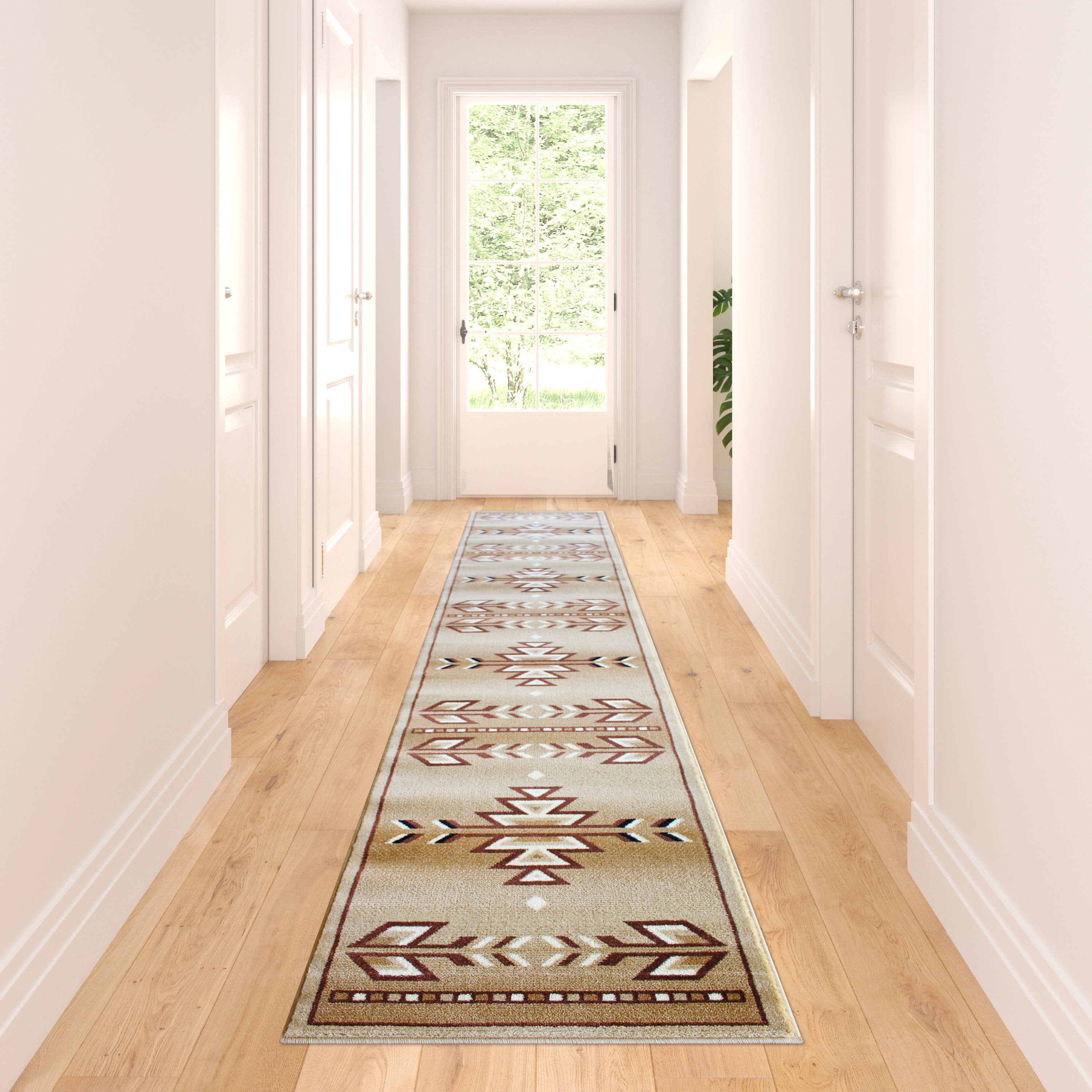 BizChair Southwest Native, Area Rug (2 Feet 4 Inch X 11 Feet) Runner ...