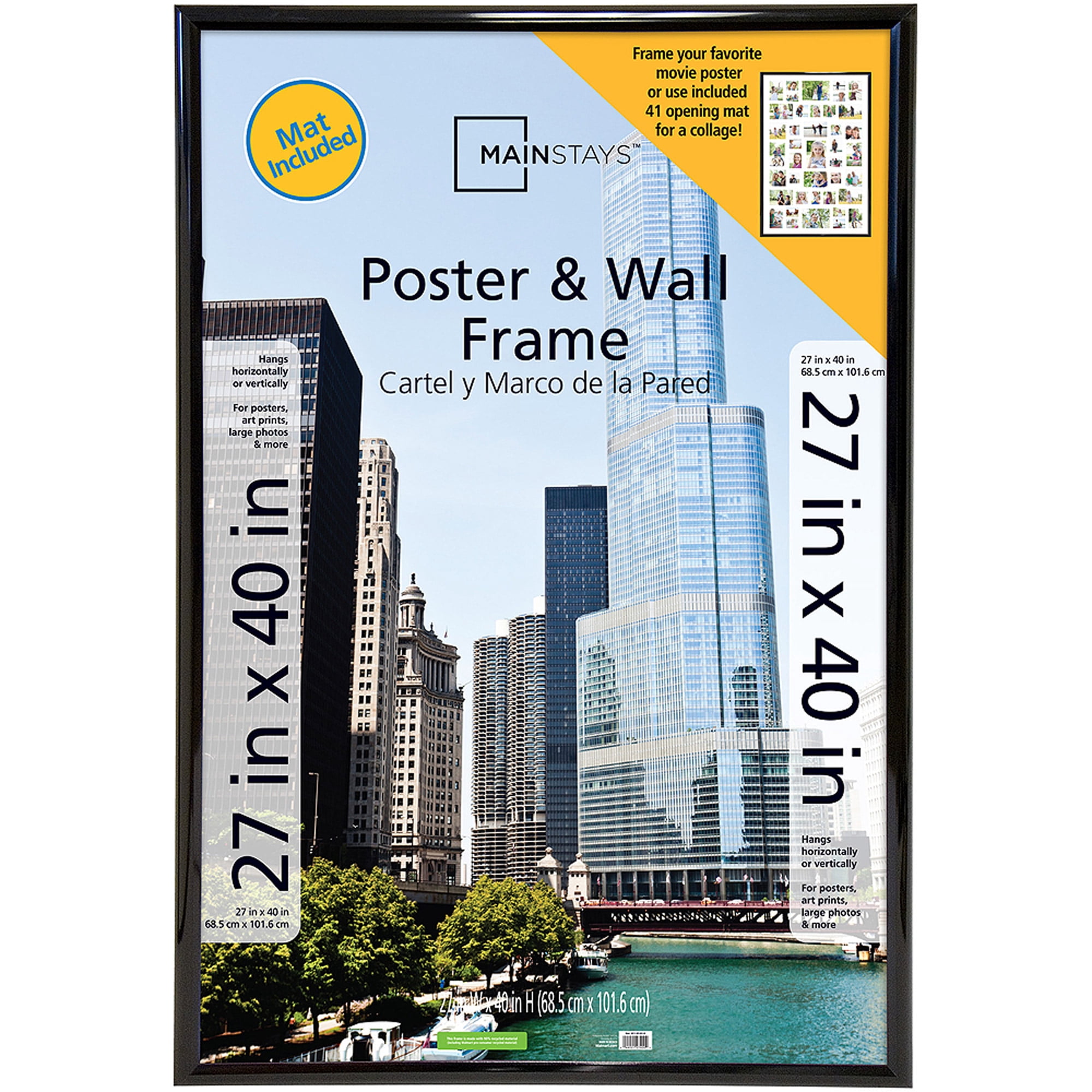 Mainstays 27x40 Trendsetter Collage Poster Frame Black Walmart Mainstays 27x40 Trendsetter Collage Poster Frame Black Walmart