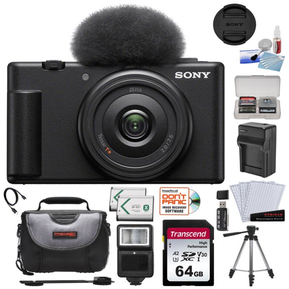 Sony ZV-1F Vlog Camera for Content Creators and Vloggers (Black) Bundle ...