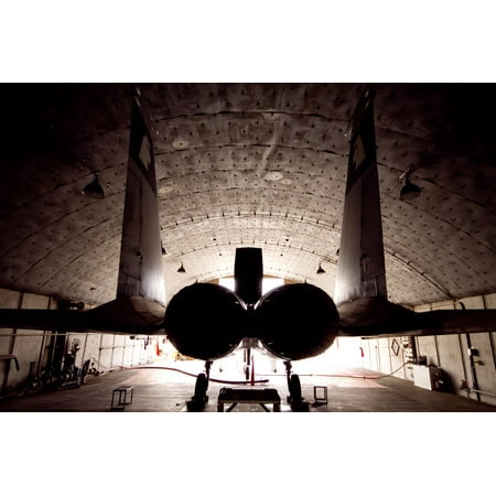 An F-15C Baz of the Israeli Air Force in the hangar at Ovda Airbase ...