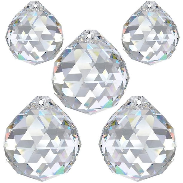 Crystal Ball 30 Mm 5 Pieces Lead Crystal Rainbow Crystal Crystal Balls ...