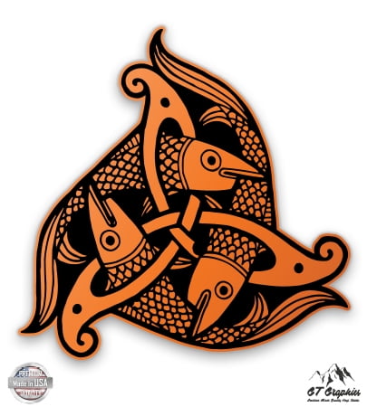 Trinity Fish Tribal - 8" Vinyl Sticker - For Car Laptop I-Pad ...
