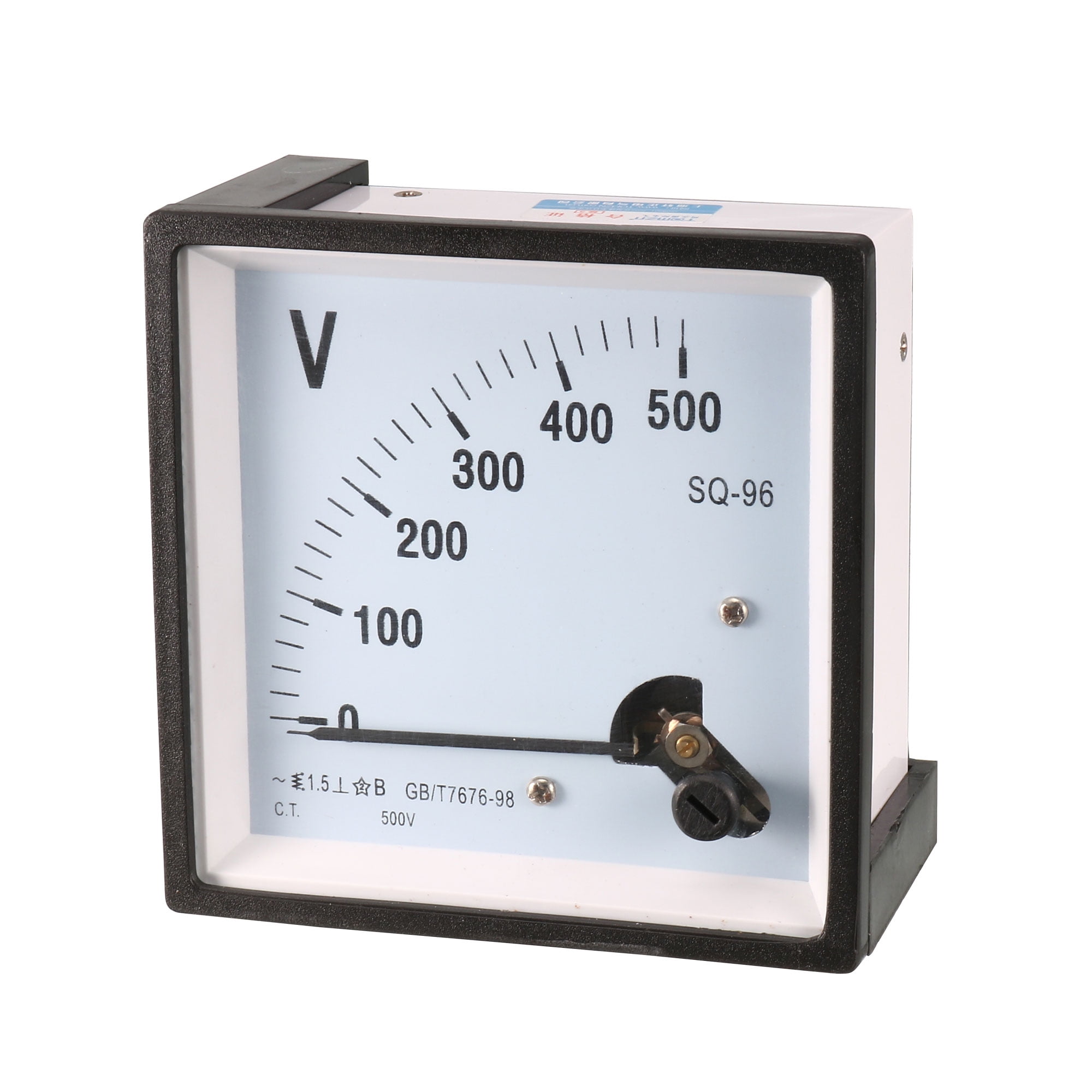 Square Dial Panel Gauge Voltage Meter Voltmeter 0-500V SQ-96 - Walmart ...