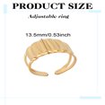 1Pc Stainless Steel Geometry Cuff Rings for Women Golden 13.5mm 1pc ...
