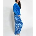 Muk Luks Women's Silky Velour Pajama Set, Cobalt/Snow Day, P/1X ...
