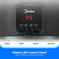 Midea 2-In-1 Heater and Fan, 4 Speed, 1,500 Watts, Digital, Adjustable ...