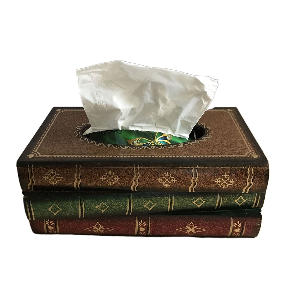 Anvazise Vintage Box Shaped Home Car Tissue Box Storage Case Curved ...