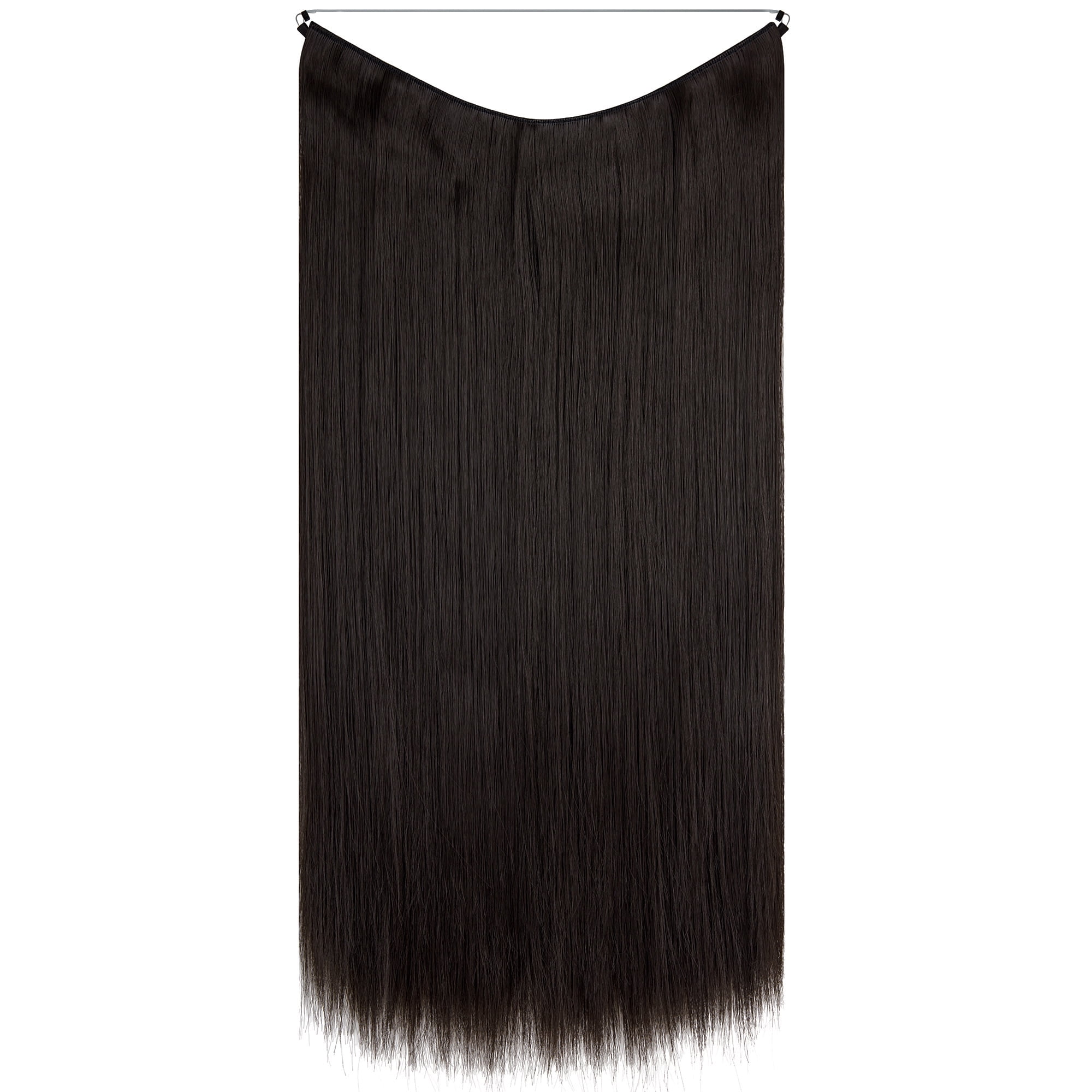 SHCKE Invisible Hair Extensions with Invisible Transparent Wire ...