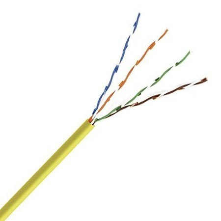 CAT5E Cable 1000 FT 350 MHz Solid Copper Yellow Box UTP CMR Riser Rated ...