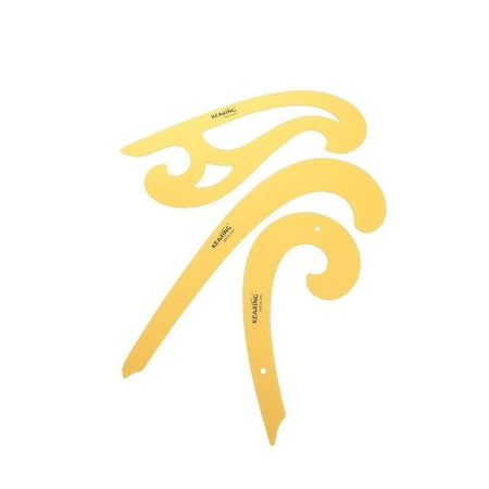 justharion 3 Pieces/Set Plastic French Curve Rulers Drawing Templates ...