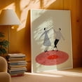 Affixzi Dancing Couple Vinyl Record Poster, Minimalist Line Art Wall ...