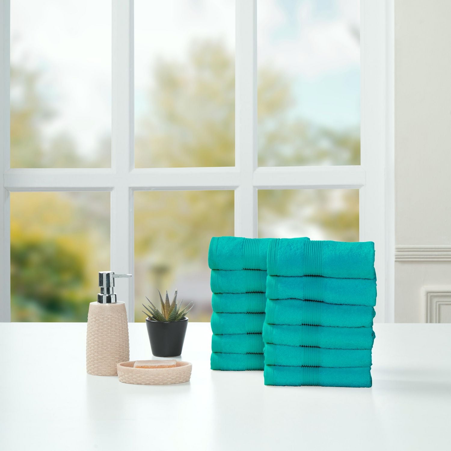 Click here for Fabstyles Premium Face Towels Set Of 12  Soft And... prices