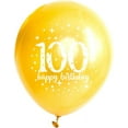 100th Birthday Balloons - Gold and Black Party Decorations for 100-Year ...