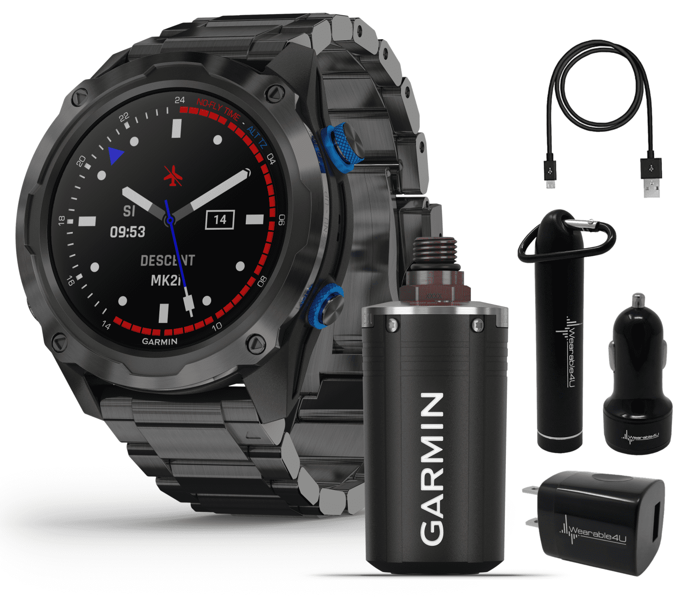 Garmin Descent Mk2i/Descent T1 Bundle, Watch-Style Dive Computer with ...