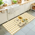 2x6ft Area Rug,Watercolor Sunflower Love Bee Sunshine Washable Large ...