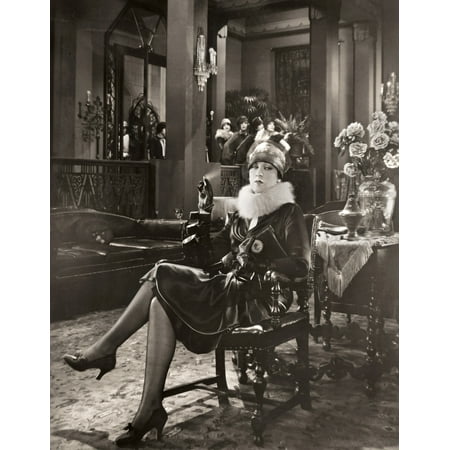 Silent Film Still: Smoking./N'Bertha, The Sewing Machine Girl,' 1926 ...