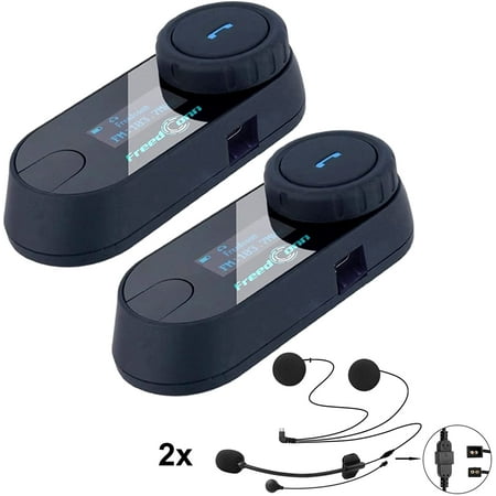 FreedConn TCOM-SC Motorcycle Helmet Bluetooth Intercom Headset ...