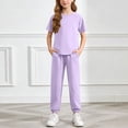 Bmisegm Girls Outfits Casual Fashion Solid Color Short Sleeve Top And ...