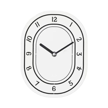 14'' Oval Retro Wall Clock,Decorative Clocks with Non Ticking Movement ...