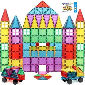 Magnetic tiles 100-Piece Clear Colors Set – The Original, Award-Winning ...
