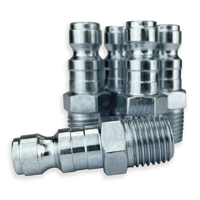 5 Tru-Flate Style 1/4-inch NPT Male Coupler Nipples for Shop Air Line ...