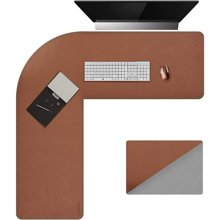 Chihein L-Shaped Corner Desk Mat,Large Corner Mouse Pad with Stitched ...