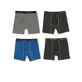 Men's Comfort Flex Fit Mesh Long Leg Boxer Brief, 3 + 1 Pack - Walmart.com