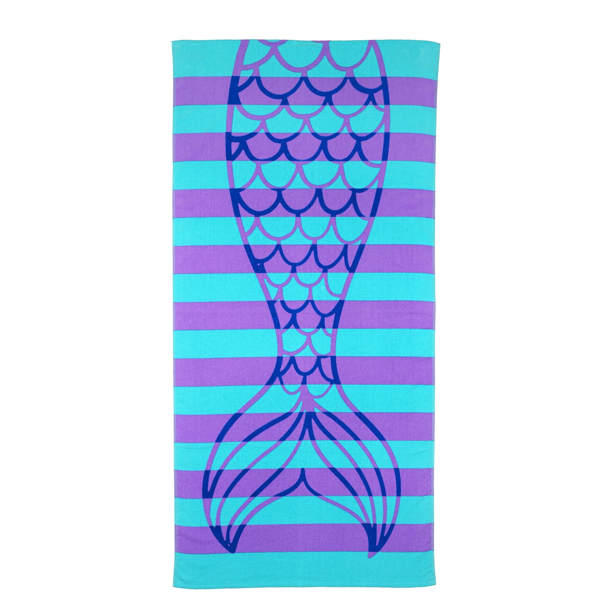 Click here for Mainstays Kids Beach Towel  Mermaid Stripe  1 Piec... prices