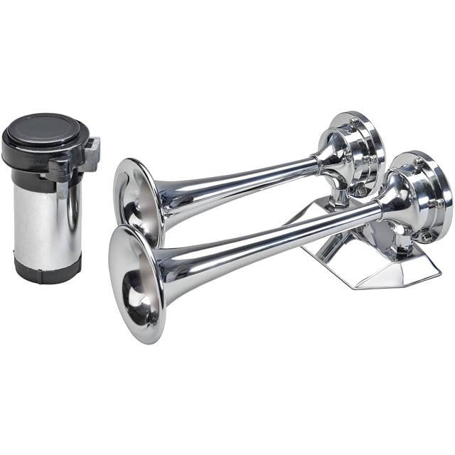 Wolo Manufacturing 160-24 Ocean Alert Chrome Plated Dual Trumpet Horns ...
