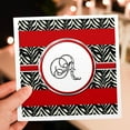3drose, Elegant Red Black Zebra Animal Print Monogram Letter A, 12 ...