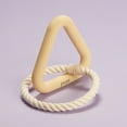 Peps Pet Toy Natural Rubber Triangle w/Cotton Rope (Small Size) Tan ...