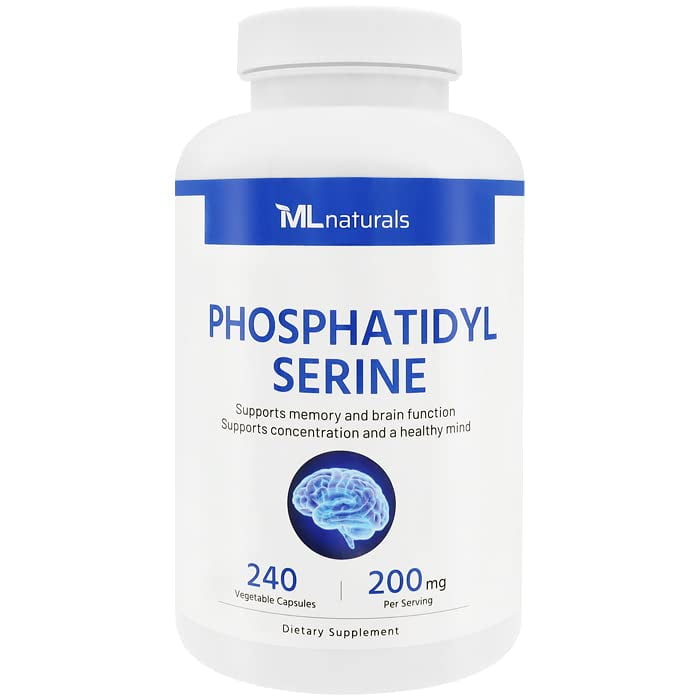 Suplemento ML Naturals de fosfatidilserina 200 mg 240 cápsulas ...