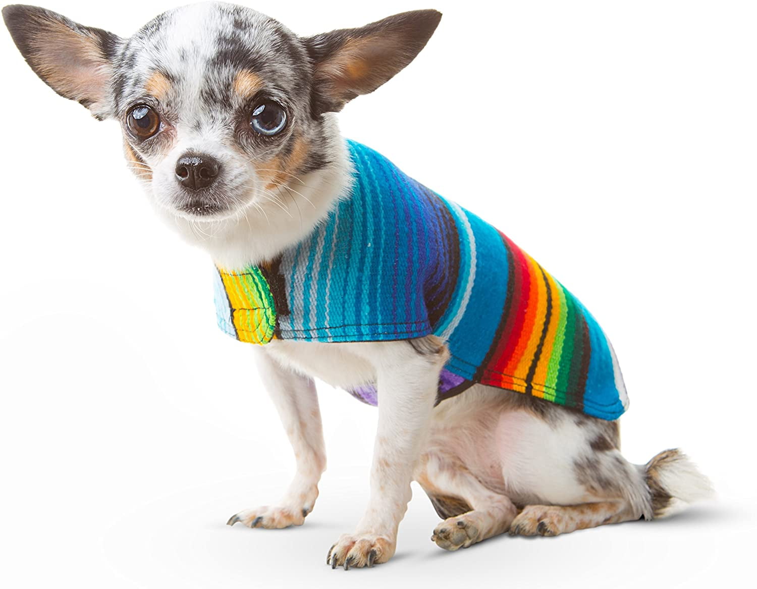 Poncho para perros hecho a mano de manta mexicana - Ropa para perros ...