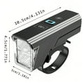Mountain Bike Front Light with Digital Display and Light Sensor USB ...
