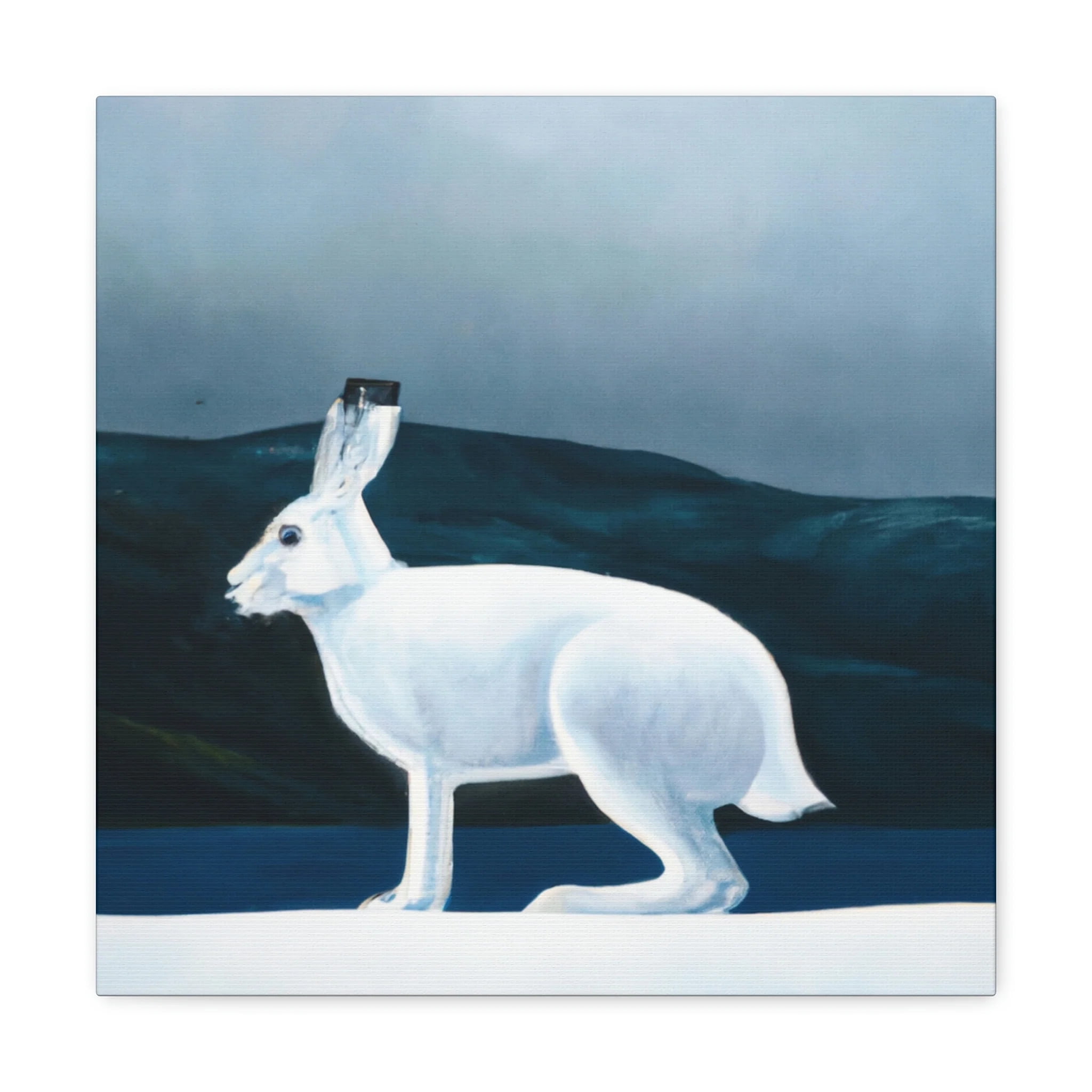 Arctic Hare's Winter Scene - Canvas - Walmart.com