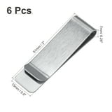 Uxcell 51mm Stainless Steel Slim Clip Credit Card Holder Clamp, Silver ...