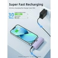 Small Portable Charger iPhone 5000mAh with Built in Cable and Metal ...